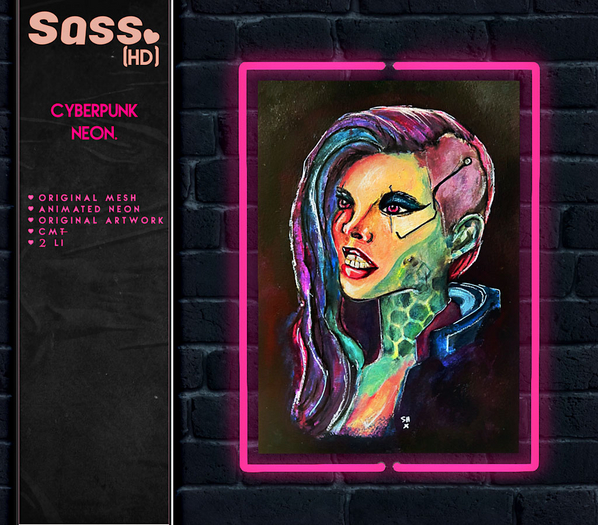 Second Life Marketplace - sass [hd] cyberpunk neon | original artwork